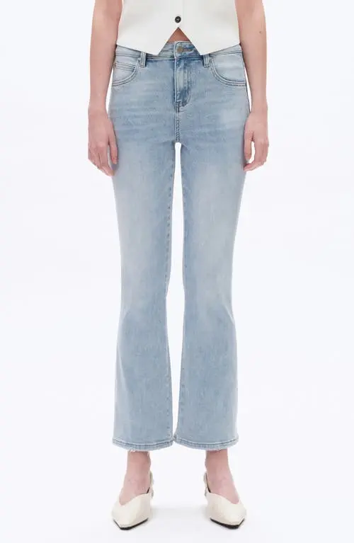 BAYEAS High-waist Straight-leg Jeans - Light Blue