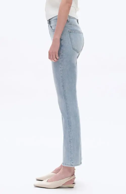 BAYEAS High-waist Straight-leg Jeans - Light Blue