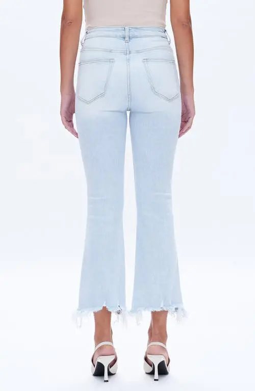 BAYEAS High-rise Flare Jeans With Frayed Hem