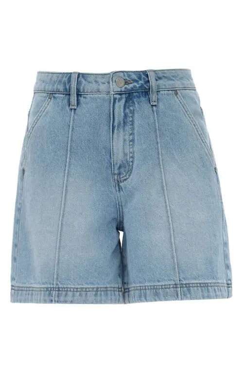 BAYEAS Seamed Mid-rise Denim Bermuda Shorts