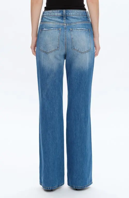 BAYEAS High-waist Ripped Wide Leg Jeans