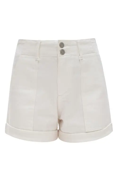 BAYEAS High-waisted Cuffed Denim Shorts - White