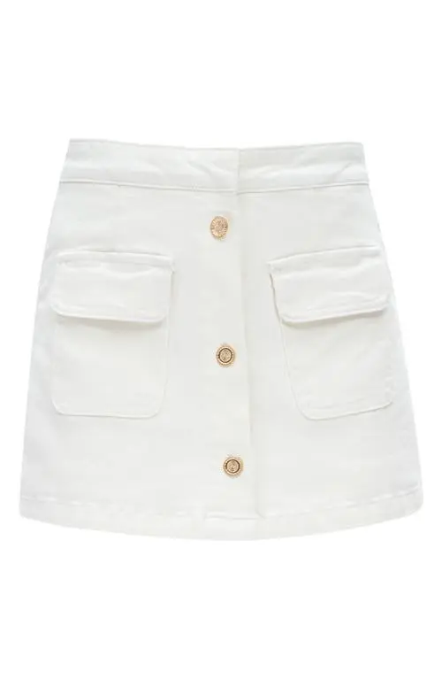 BAYEAS High Waist Denim Skort - White