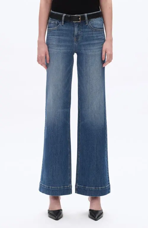 BAYEAS Low Rise Wide Leg Jeans - Medium Blue