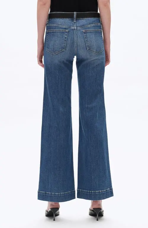 BAYEAS Low Rise Wide Leg Jeans - Medium Blue