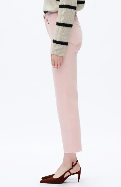 BAYEAS Raw Hem High-rise Straight Leg Jeans
