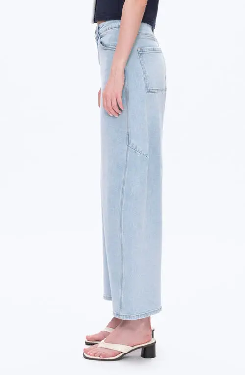 BAYEAS Mid-rise Balloon Jeans - Light Blue