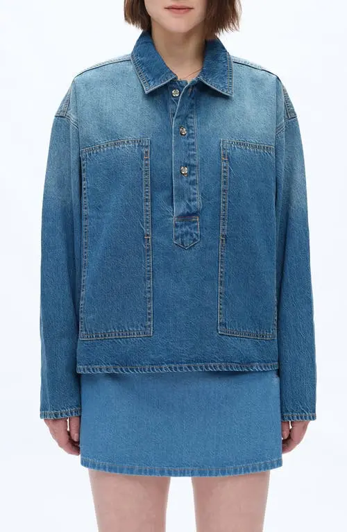 BAYEAS Ombré Denim Popover Shirt