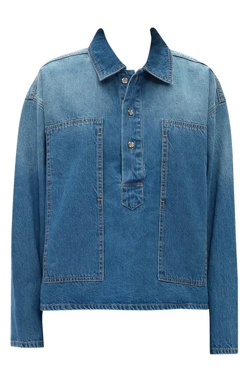 BAYEAS Ombré Denim Popover Shirt