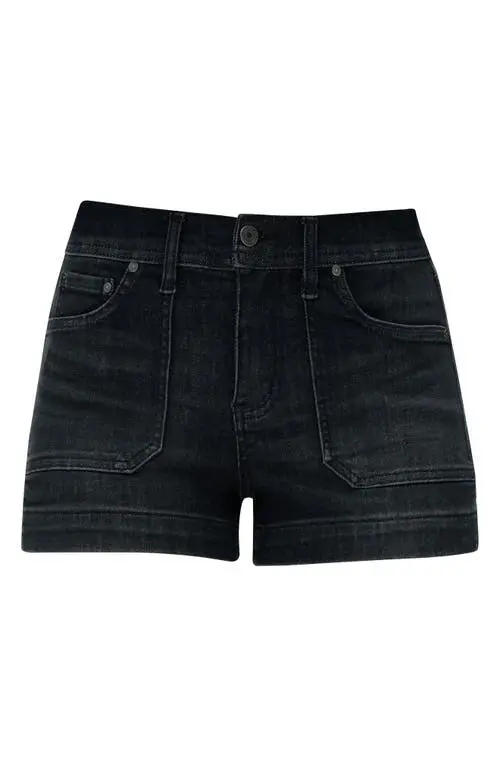 BAYEAS Mid Rise Denim Shorts - Black
