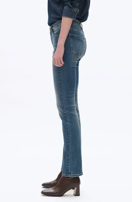 BAYEAS Low Rise Slim Straight Leg Jeans - Medium Blue