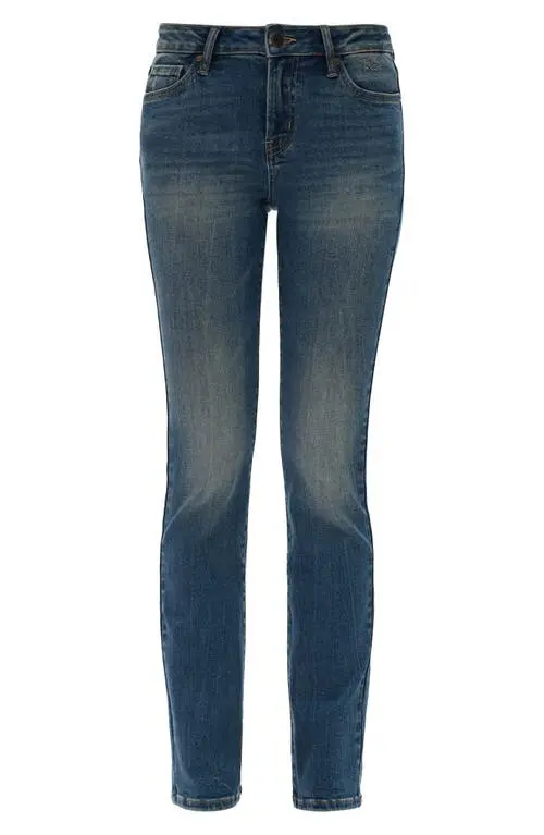 BAYEAS Low Rise Slim Straight Leg Jeans - Medium Blue