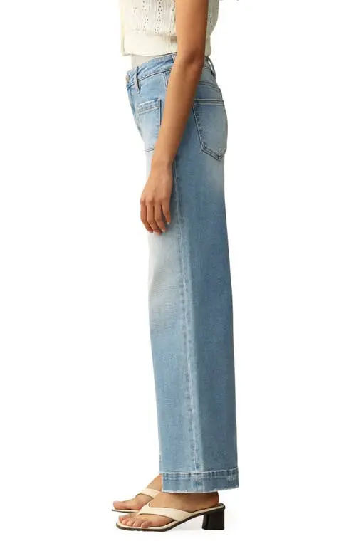 BAYEAS High-waist Wide Leg Jeans - Light Blue