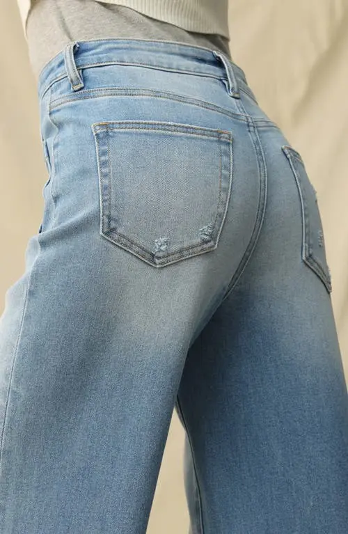 BAYEAS High-waist Wide Leg Jeans - Light Blue