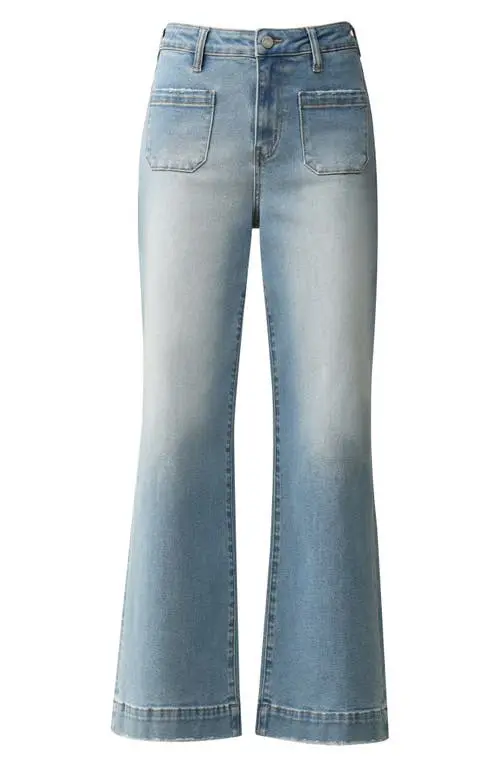 BAYEAS High-waist Wide Leg Jeans - Light Blue