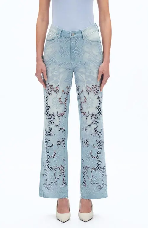 BAYEAS Crystal Embellished Relaxed Straight-leg Jeans