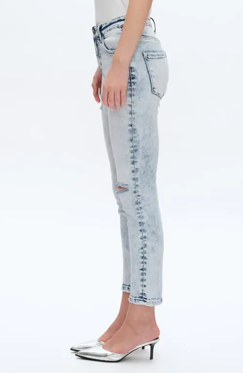 BAYEAS Kelly Ripped Mid Rise Crop Skinny Jeans