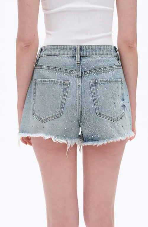 BAYEAS Rhinestone Denim Shorts