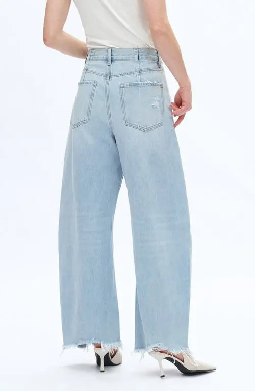 BAYEAS Super High-rise Barrel Jeans - Light Blue