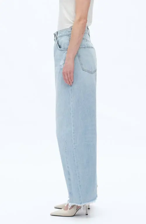 BAYEAS Super High-rise Barrel Jeans - Light Blue
