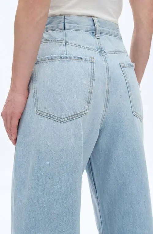 BAYEAS Super High-rise Barrel Jeans - Light Blue