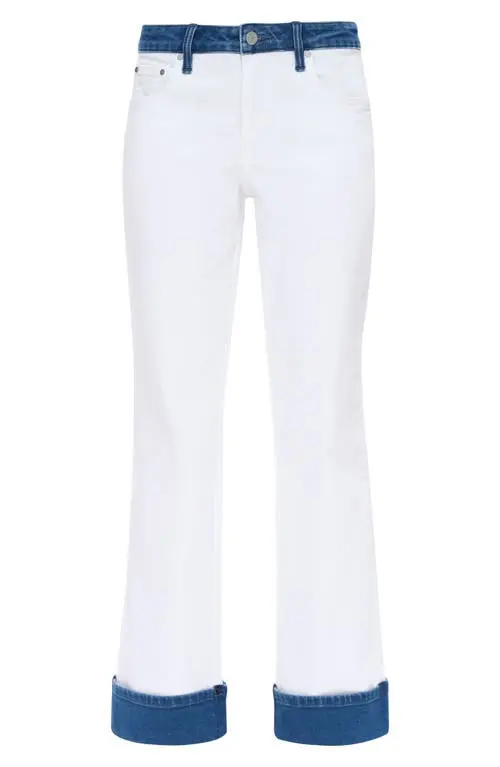 BAYEAS Contrast Mid-rise Relaxed Straight-leg Jeans
