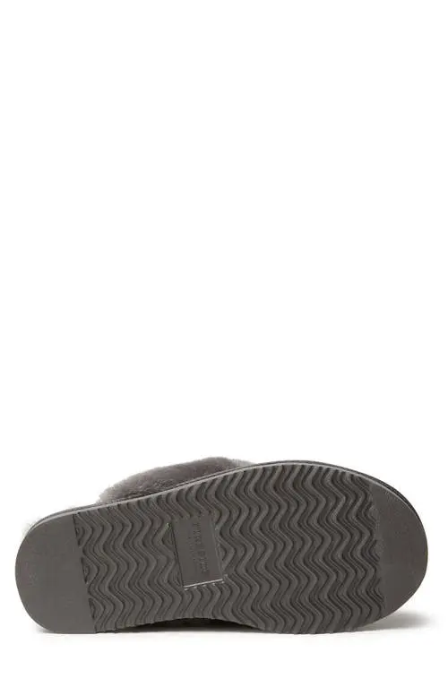 DEARFOAMS Fireside Sydney Shearling Scuff Slipper - Grey