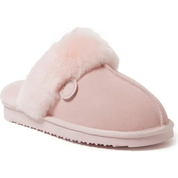 DEARFOAMS Fireside Sydney Shearling Scuff Slipper - Pink