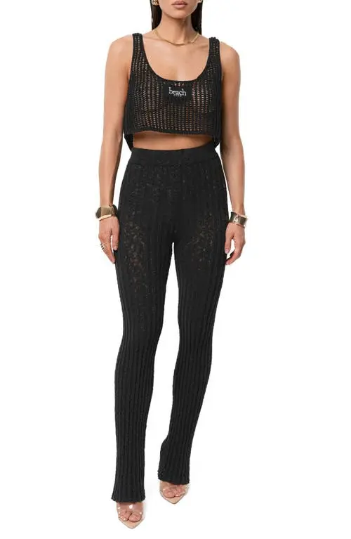 JLUXLABEL Island Nights Open Knit Crop Top