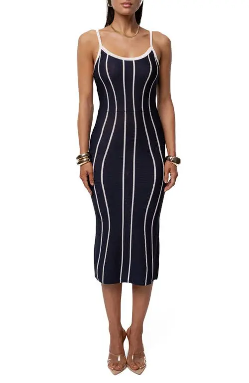 JLUXLABEL Parallel Elegance Midi Dress