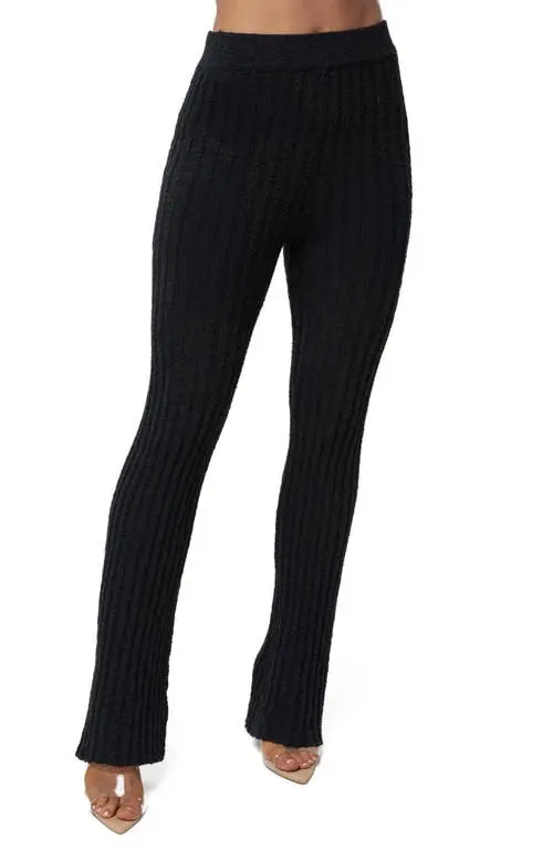 JLUXLABEL Lanah Rib Knit Flare Pants