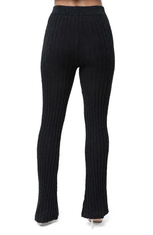 JLUXLABEL Lanah Rib Knit Flare Pants