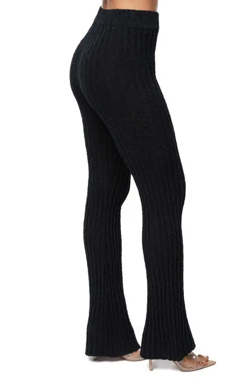 JLUXLABEL Lanah Rib Knit Flare Pants