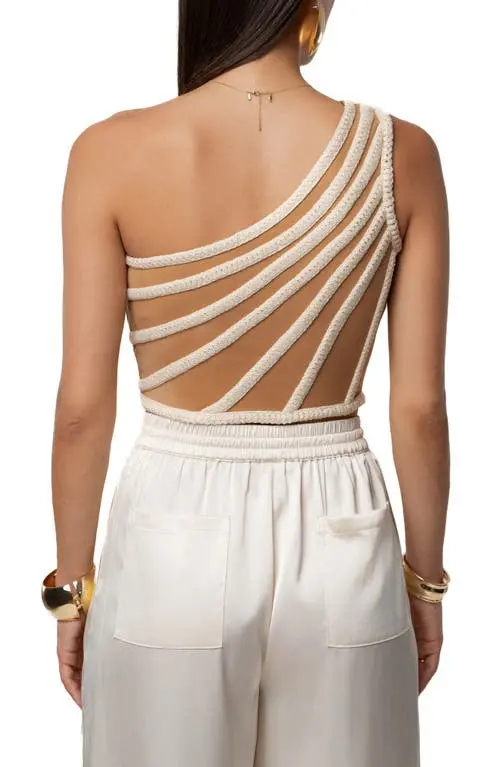 JLUXLABEL Braided One-shoulder Crop Top