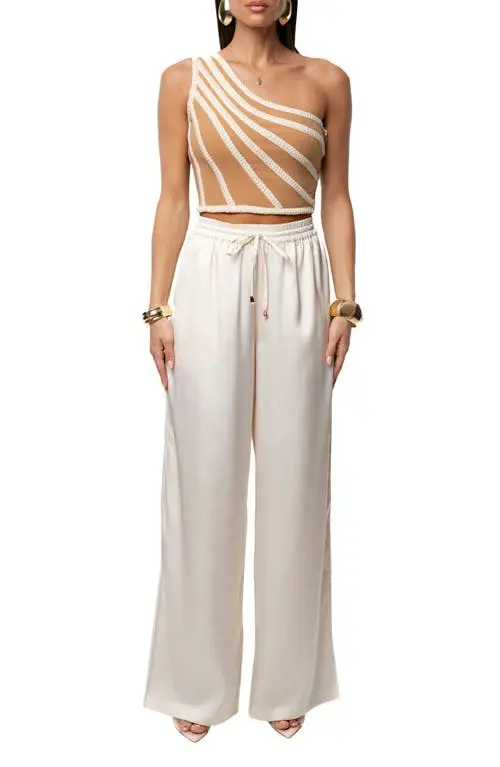 JLUXLABEL Braided One-shoulder Crop Top