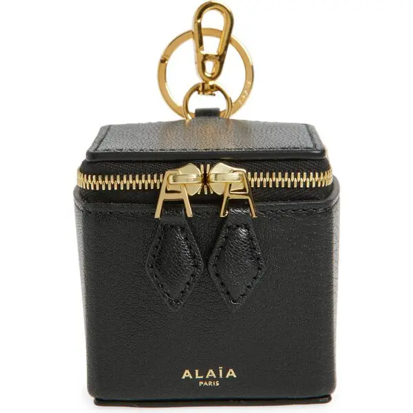 Alaïa Charms Cube Leather Coin Purse - Noir