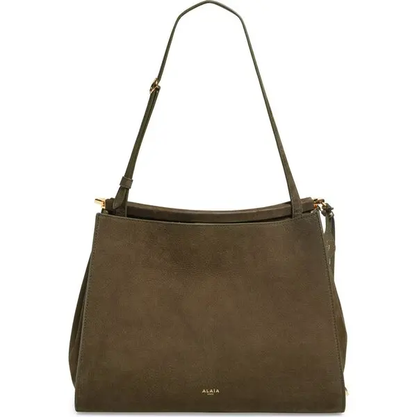 Alaïa Medium Le Click Suede Shoulder Bag
