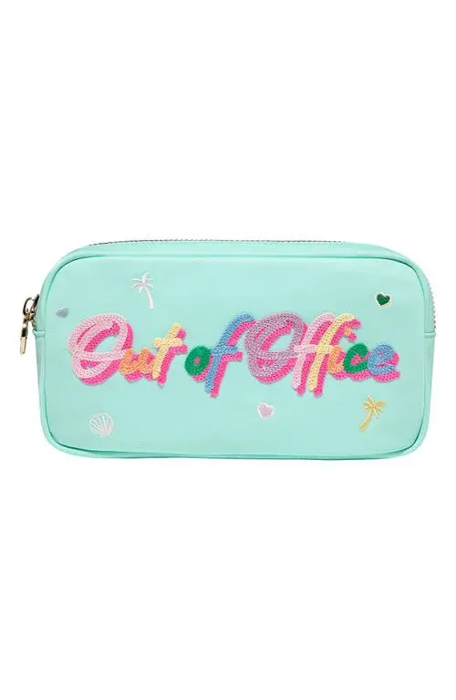 Stoney Clover Lane Small Embroidered Nylon Pouch - Cotton Candy
