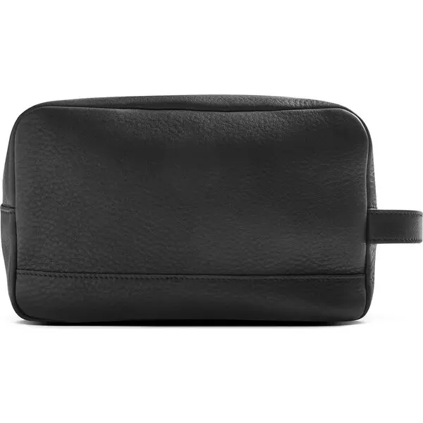 Shinola Leather Zip Travel Kit - Black