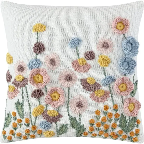 PERI HOME Petals 3d Accent Pillow - Multi Ivory