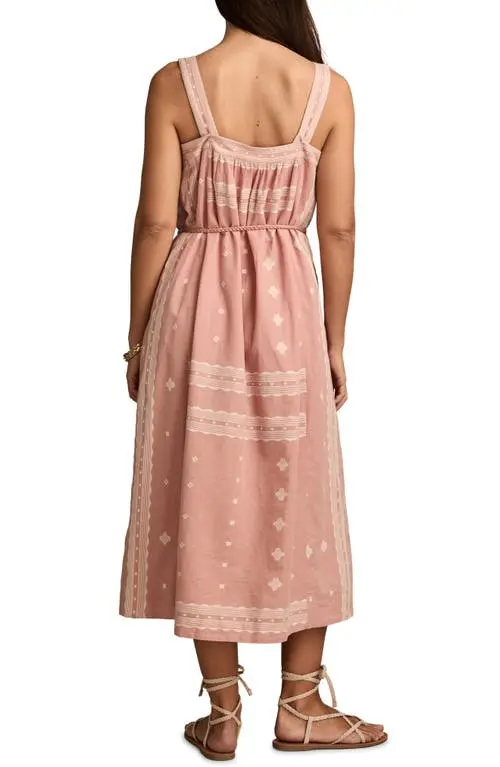 Lucky Brand Mixed Print Cotton Midi Sundress