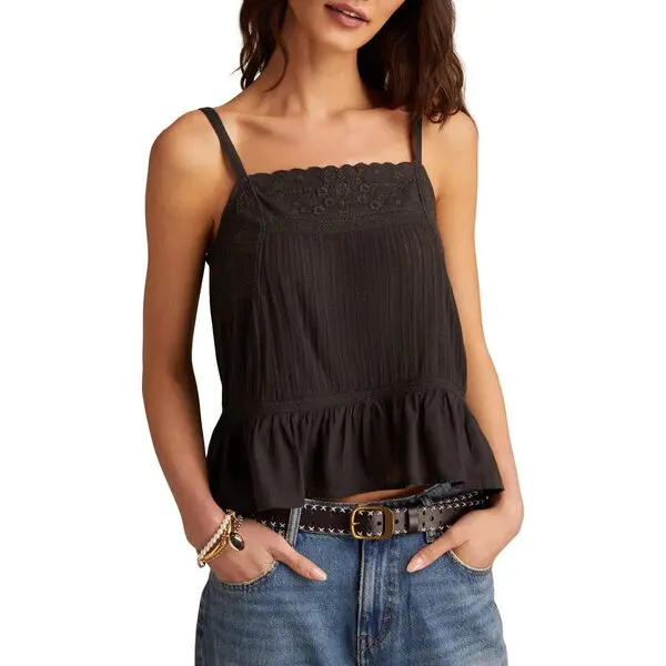 Lucky Brand Embroidered Camisole - Raven