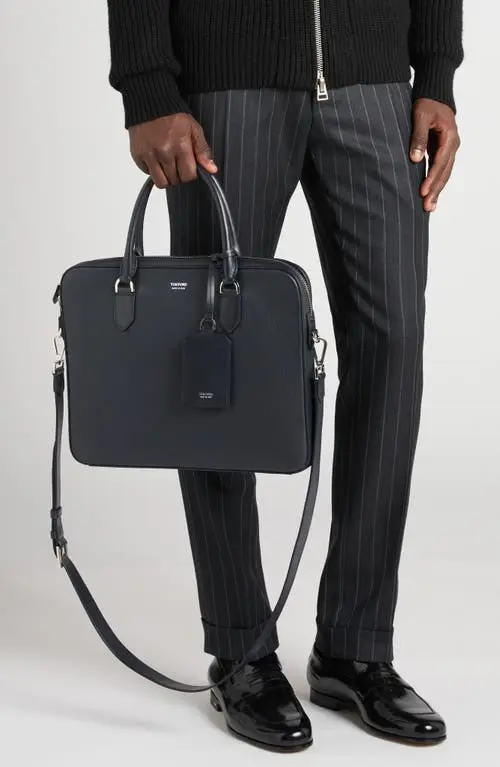 TOM FORD Elliot City Grained Leather Briefcase
