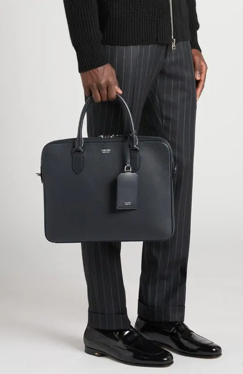 TOM FORD Elliot City Grained Leather Briefcase