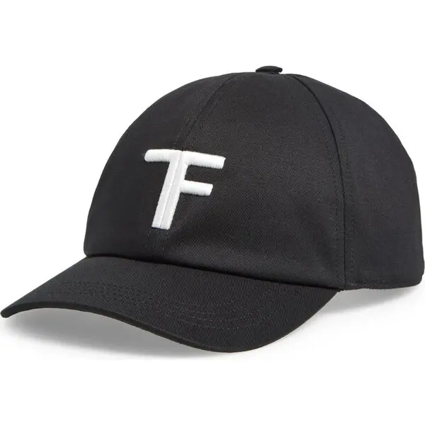 TOM FORD Cotton Twill Baseball Cap - 3nw02 Black/cream