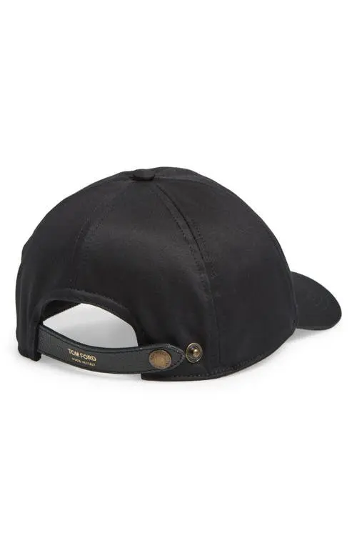 TOM FORD Cotton Twill Baseball Cap - 3nw02 Black/cream