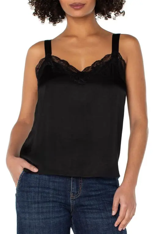 LIVERPOOL Lace Trim Satin Camisole