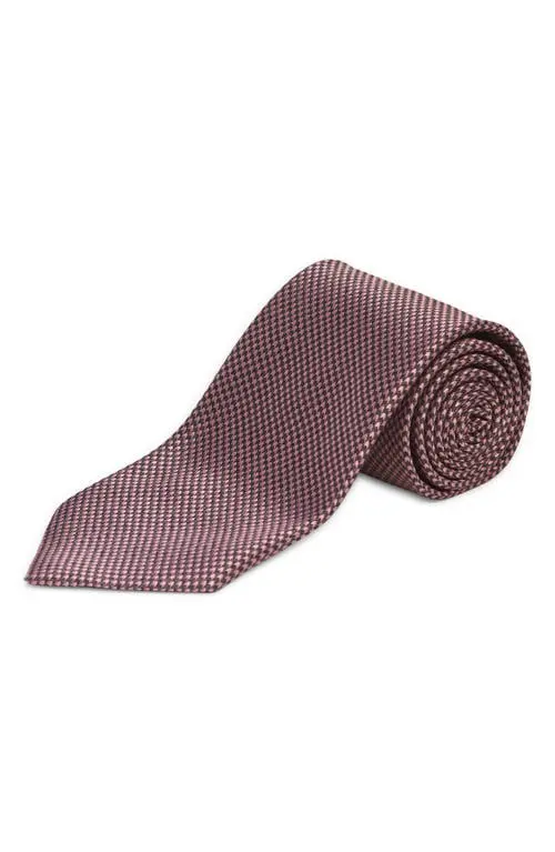 TOM FORD Microhoundstooth Silk Neck Tie - Dp310 Blush Pink