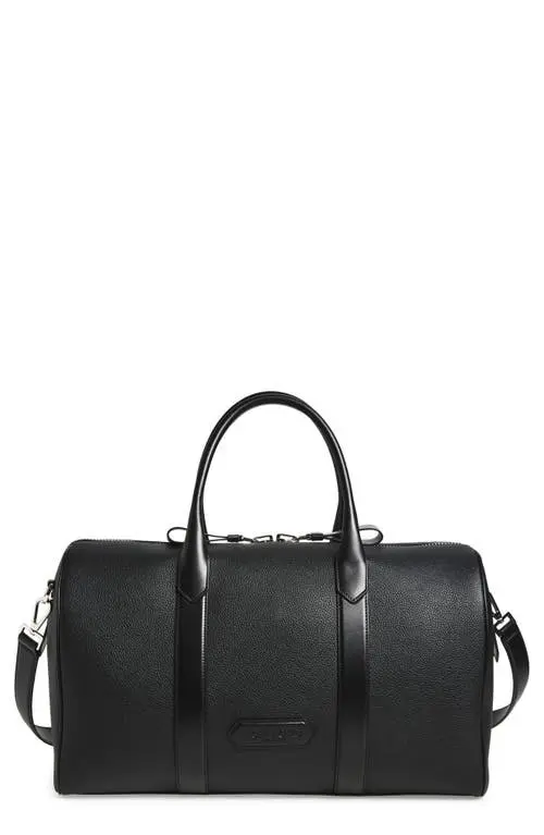 TOM FORD Buckley Leather Duffle Bag - Black