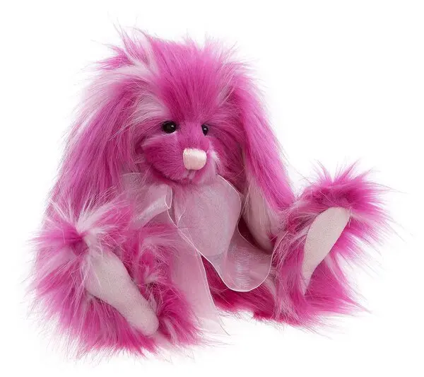 CHARLIE BEARS Raspberry Ripple 11' Long-pile Fur Bunny - One-color
